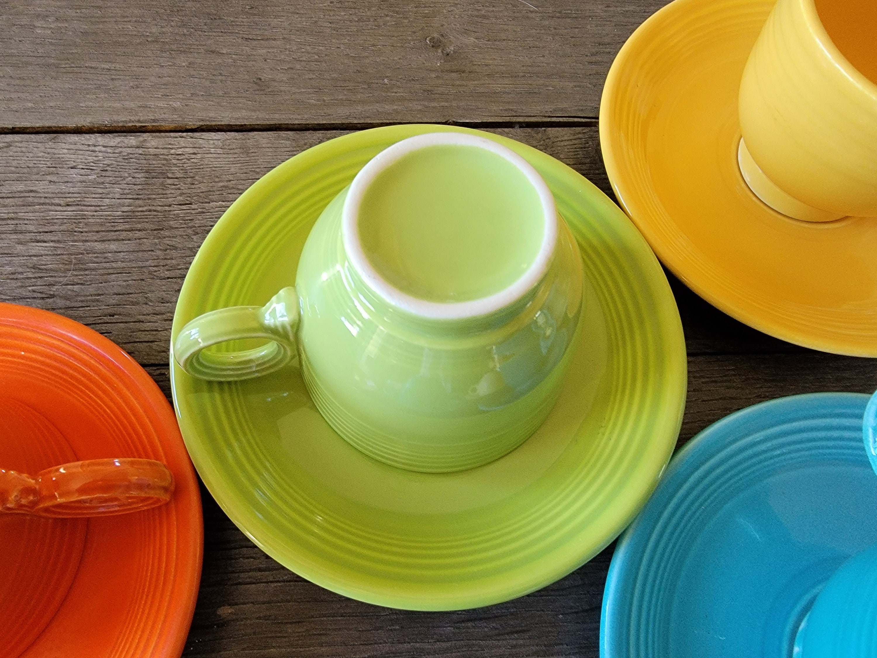 Original Vintage Fiesta Fiestaware Tea Cup and Saucers - Etsy