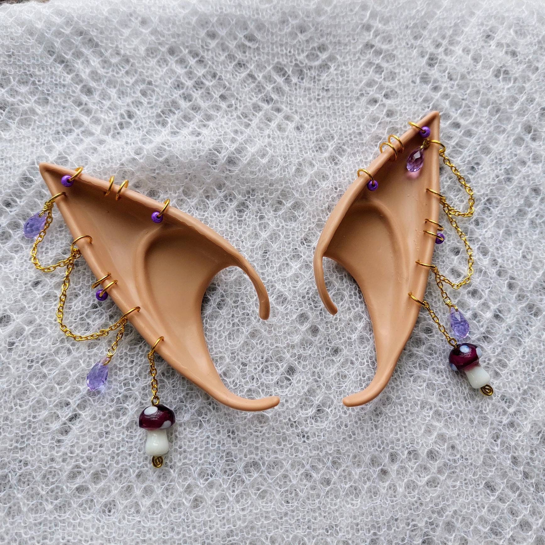 Purple Mushroom Elf Ears Fairy Ears - Etsy