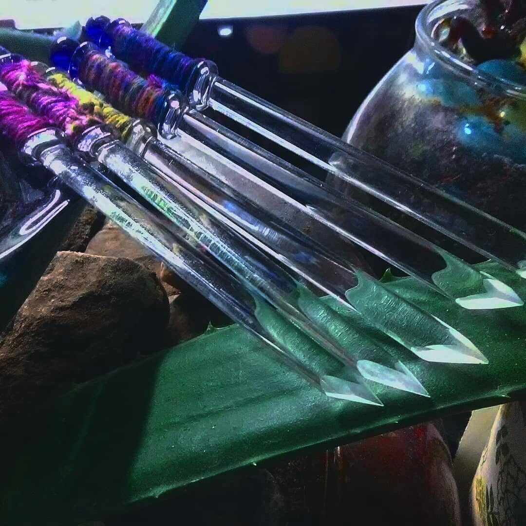 Sharp Tipped Glass Sword Statuette With Stand, Katana Figurine - Etsy