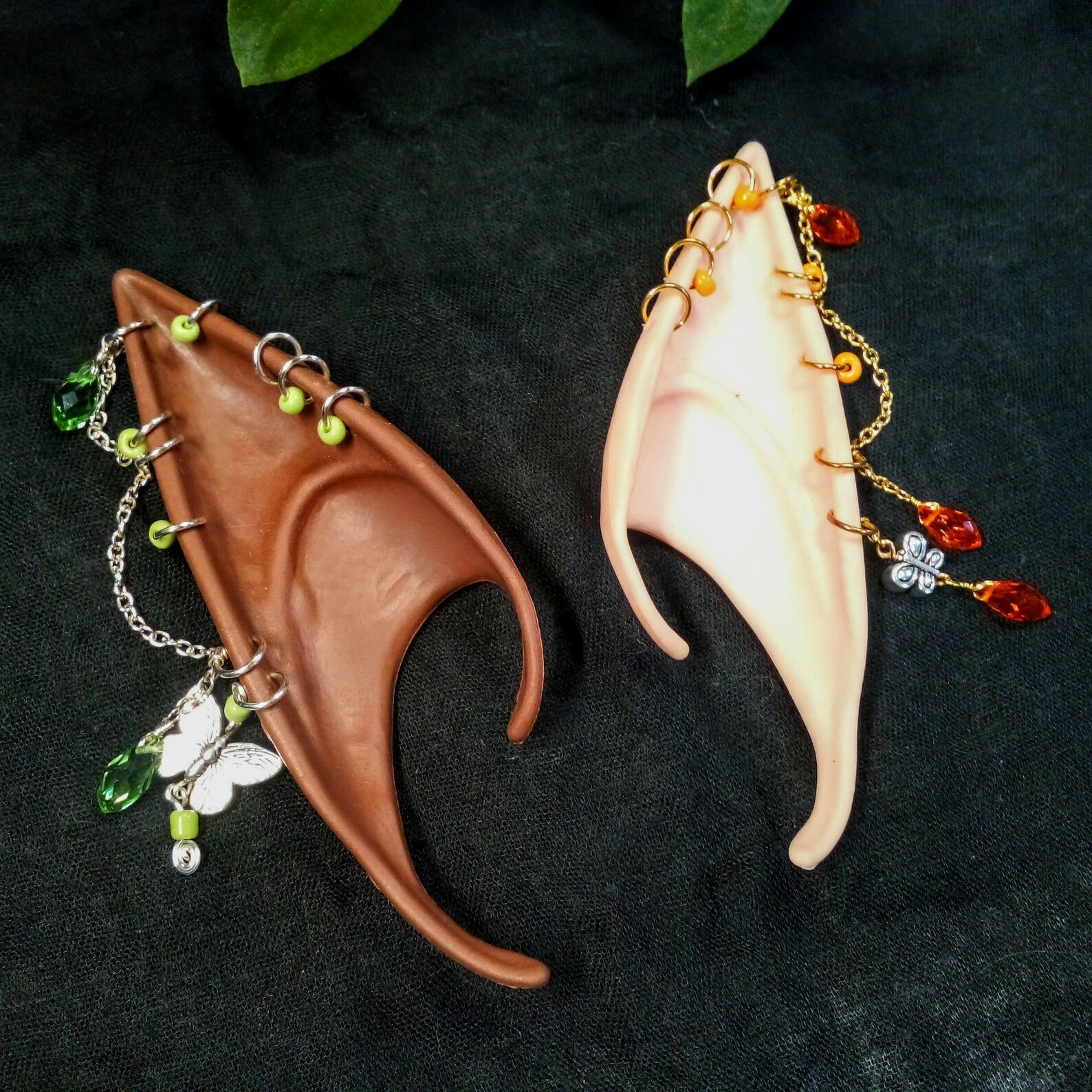 Butterfly Charm Dangle Elf Ears Fairy Ears - Etsy