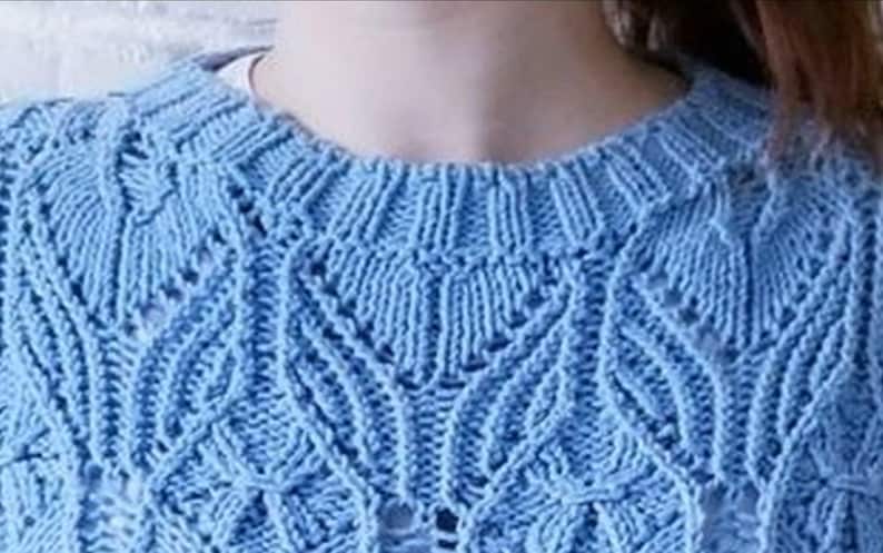 Lace Knit Women's Sweater PDF Pattern - Etsy New Zealand