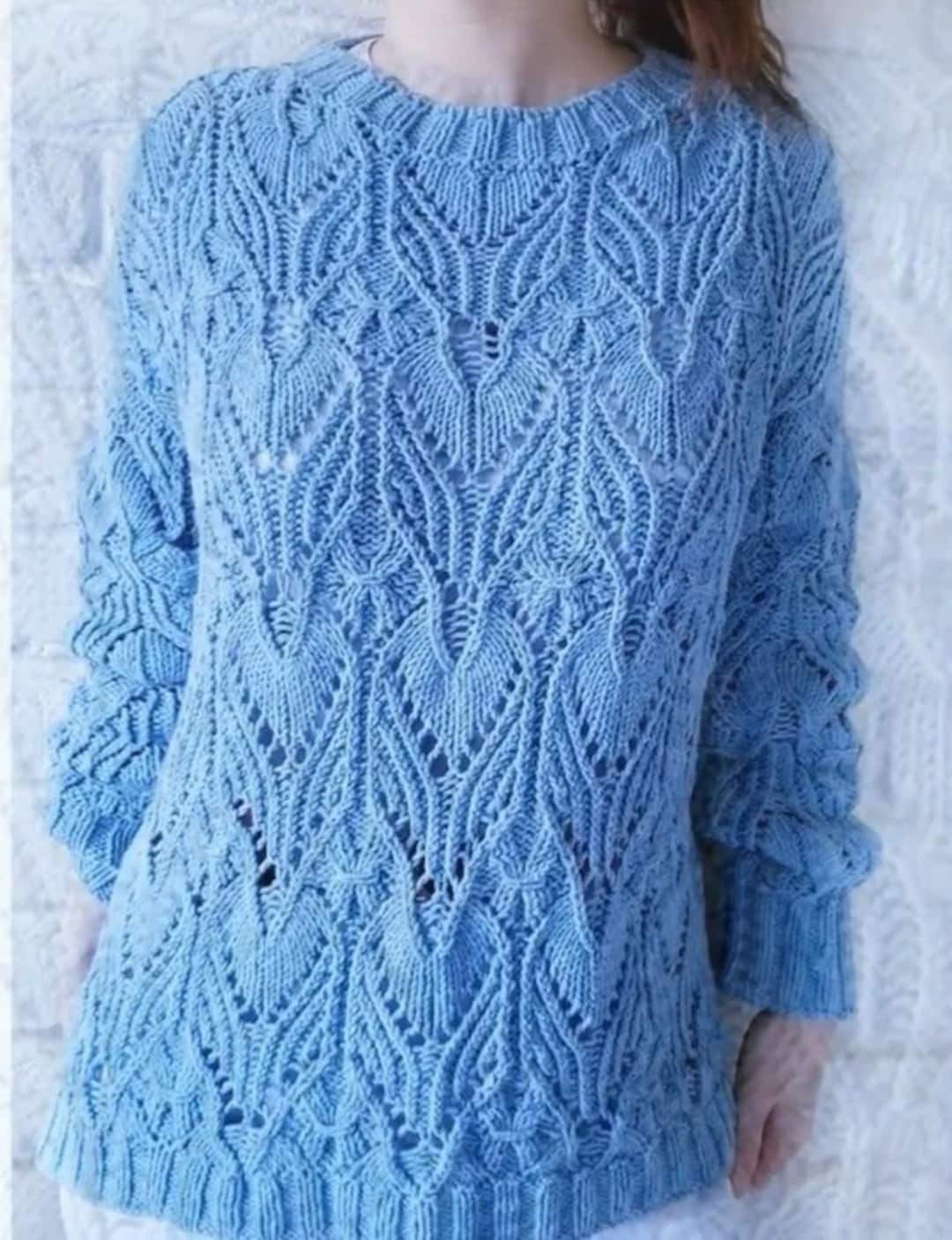 Lace Knit Women's Sweater PDF Pattern - Etsy