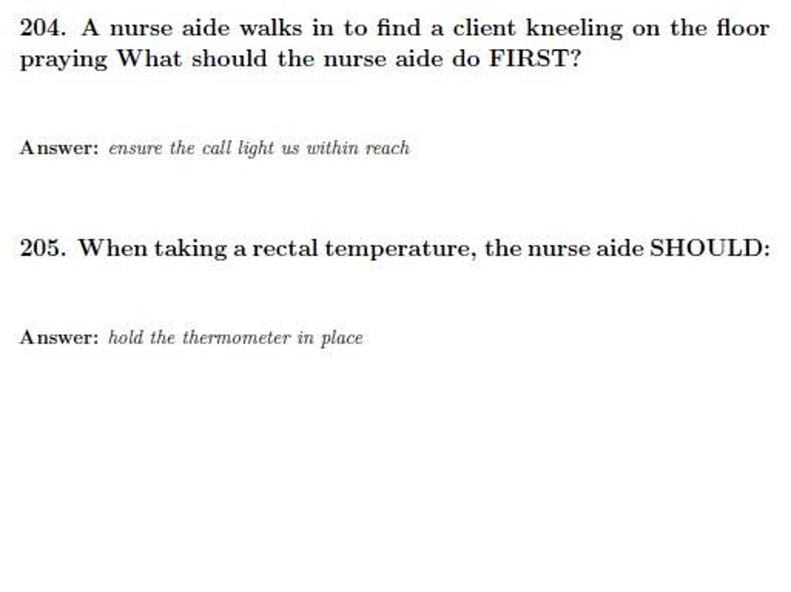 CNA State Board Exam Study Guide | 205 Verified Practice Questions ...