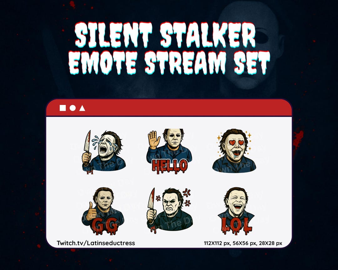 Michael Myers Horror Emotes Pack – 6 Twitch, Discord, Kik Emotes ...