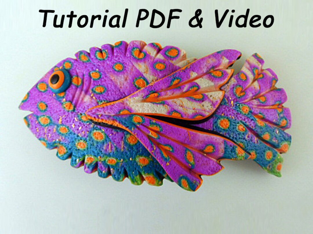 Polymer Clay Tutorial. Fish Barrette Tutorial Using Polymer Clay Canes ...