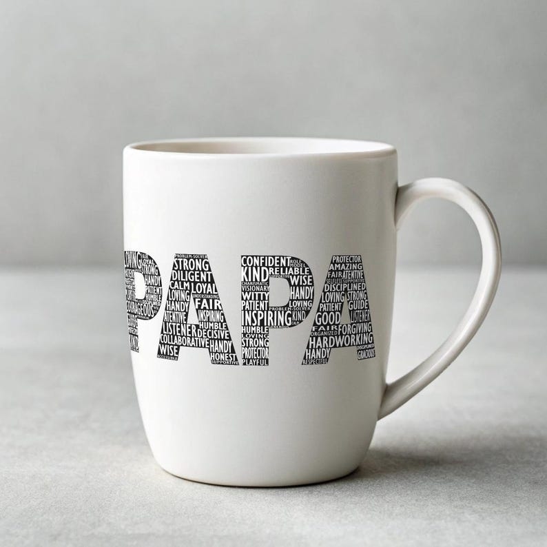 PAPA Word Art Svg Png Jpg | Dad Traits Typography Design | Father’s Day ...