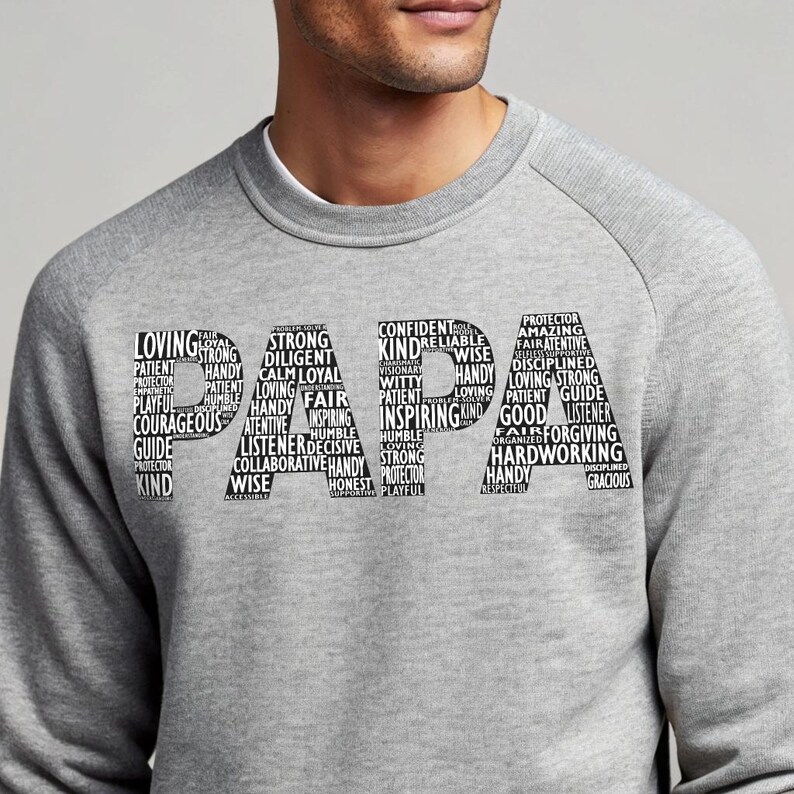 PAPA Word Art Svg Png Jpg | Dad Traits Typography Design | Father’s Day ...