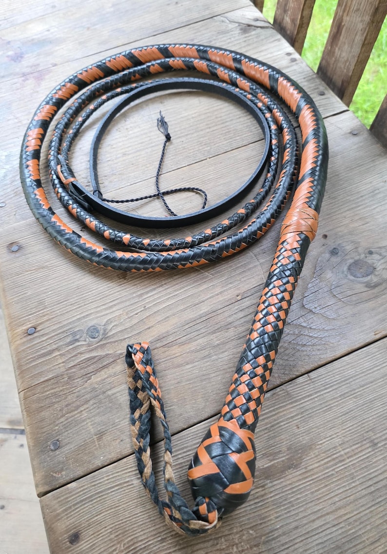 Handmade Leather Bullwhip: Indiana Jones Style, 16 Plaits - Etsy