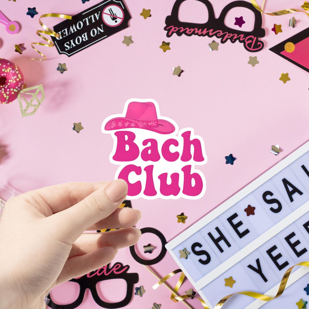 Bach Club Kiss-cut Stickers for Bachelorette Parties, Fun Party Decor ...