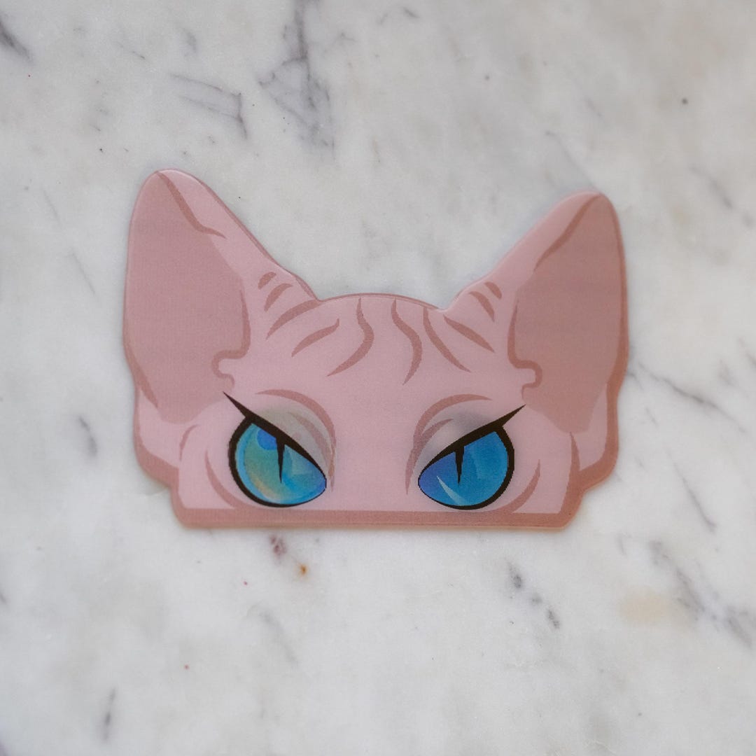 Sphinx Cat Peeker Vinyl Sticker 3D Motion/animated | Cats Stickers ...