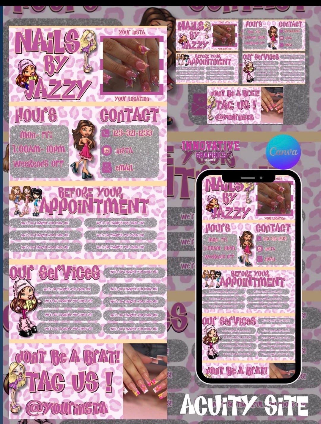 Bratz Acuity Site Canva Template (digital Download) - Etsy