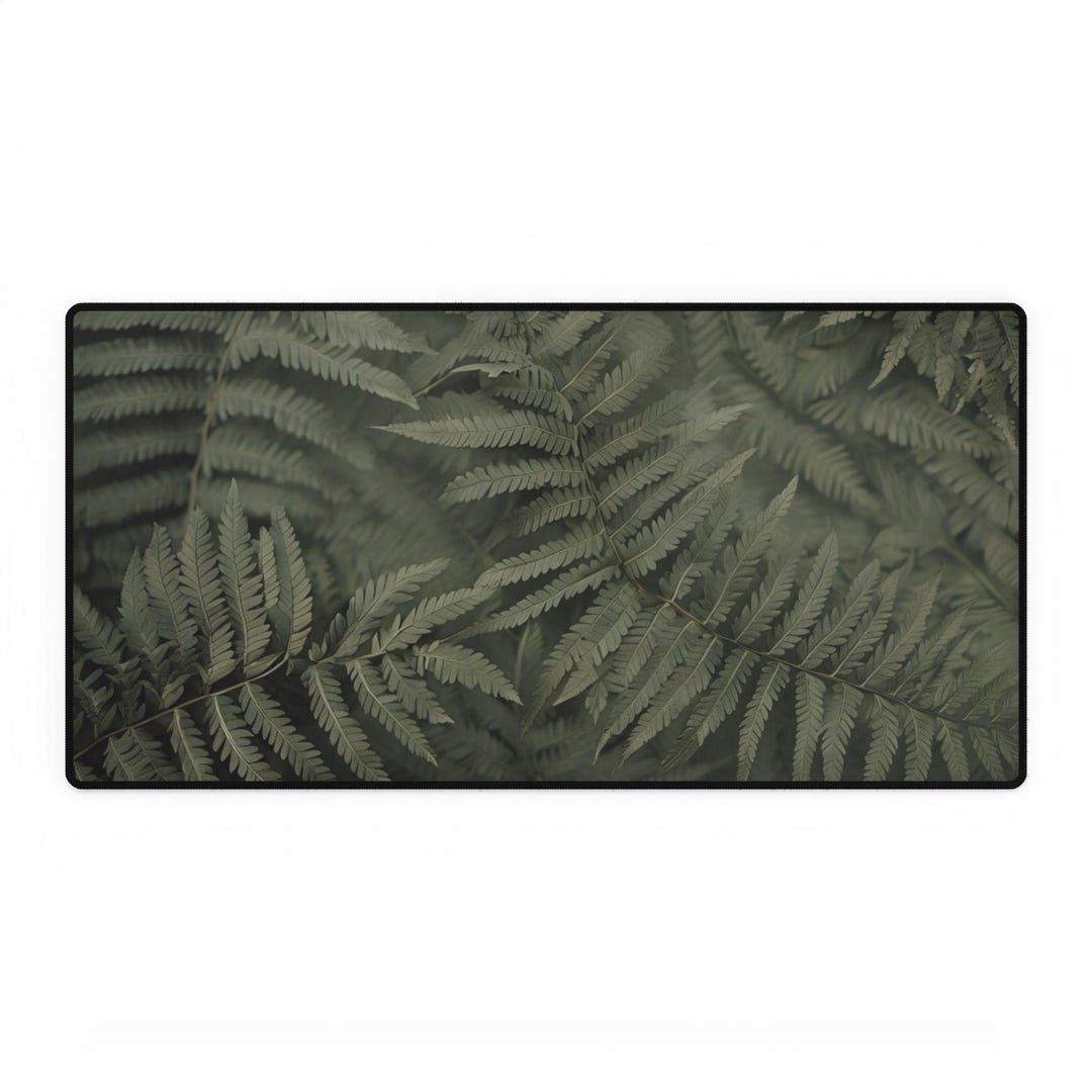 Botanical Desk Mat, Fern Design Desk Pad, Home Office Decor, Elegant ...