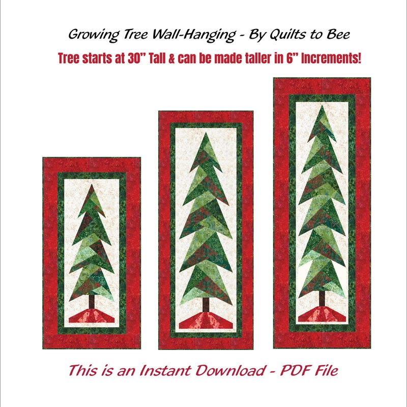 Holiday Quilt Green Trees - Etsy