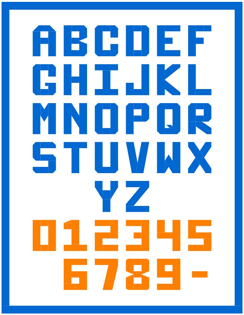 4 Inch Basic Alphabet - FPP Block Bundle - Includes Mini Quilt Pattern ...