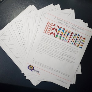 2 Inch Quilt Border Designs —10 FPP Block Bundle Set - Finished Block 2 ...