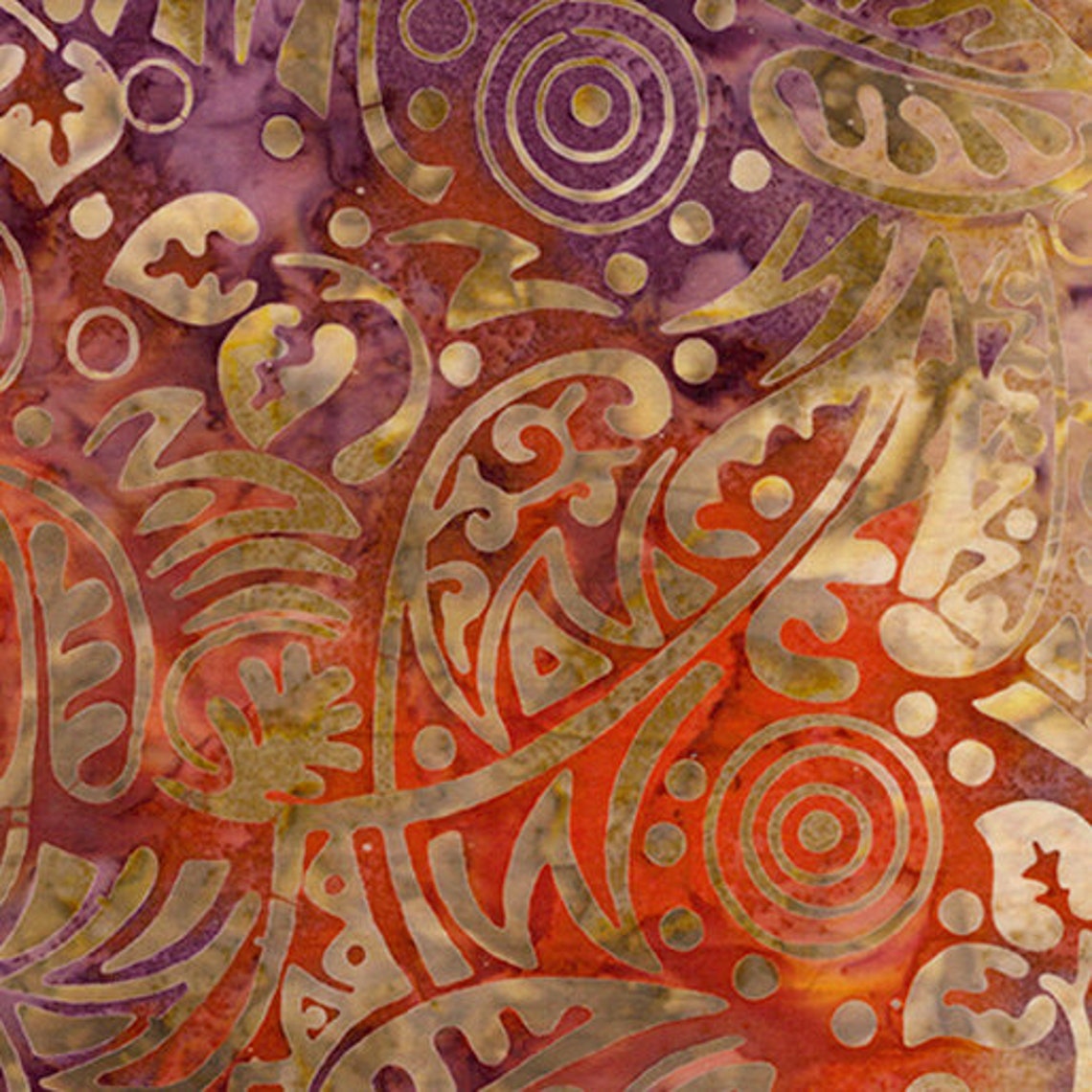 Benartex Bali Batiks Deco Leaf Stone Multi 6624-99 1/2 - Etsy