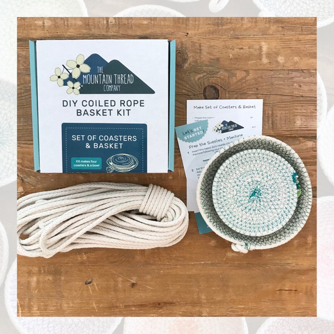 DIY Coiled Rope Coasters & Basket Kit From Mountain Thread Company - Etsy