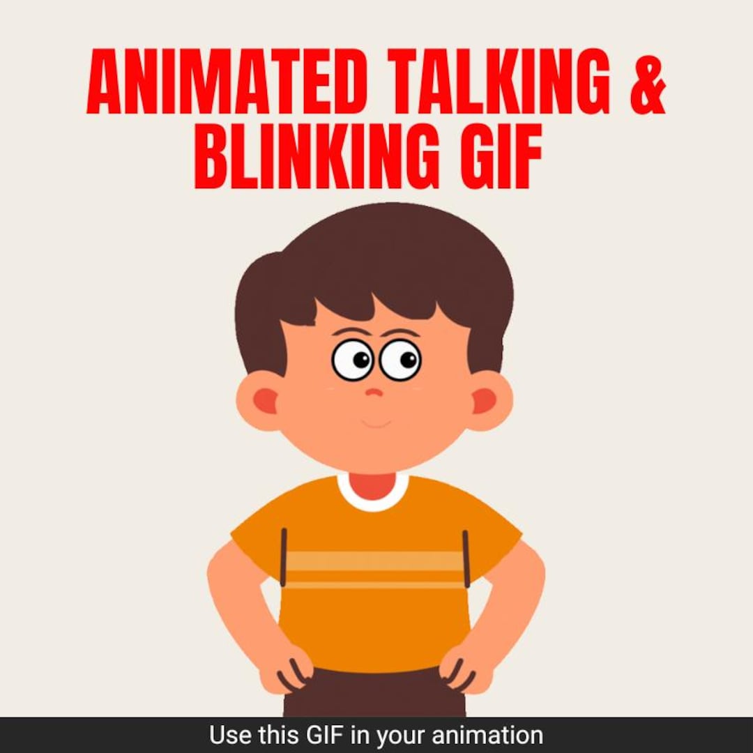 Animated Emote Talking Boy Blinking the Eye / Cute Emote for Streaming ...