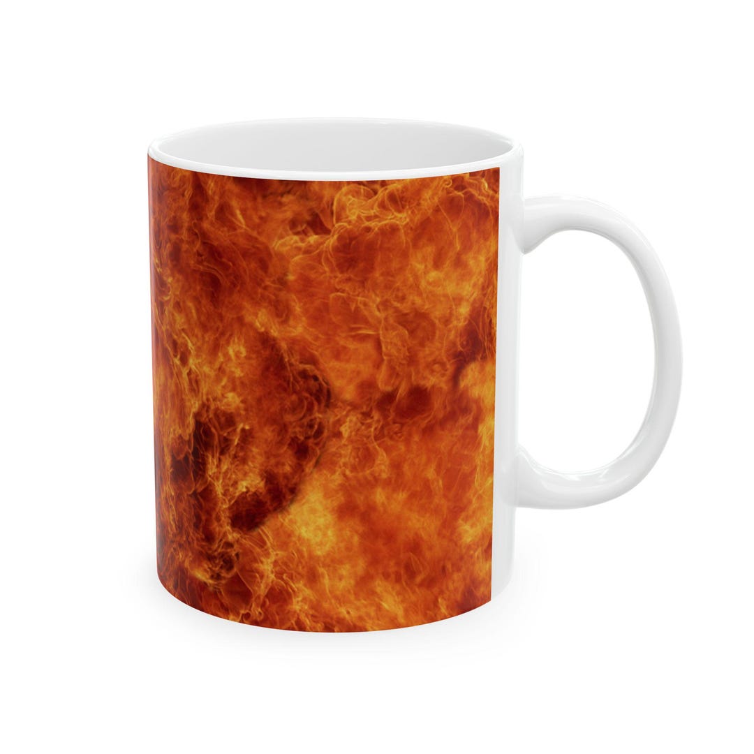 White Inferno Ceramic Mug - Etsy