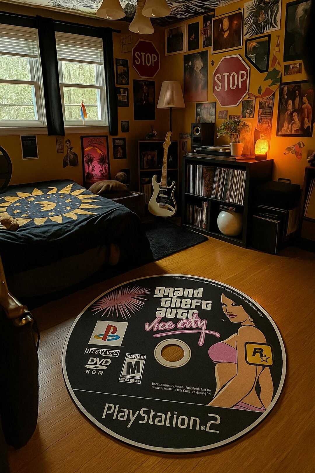 Gta-inspired Rug – Grand Theft Auto Theme Carpet | Bedroom & Gaming ...
