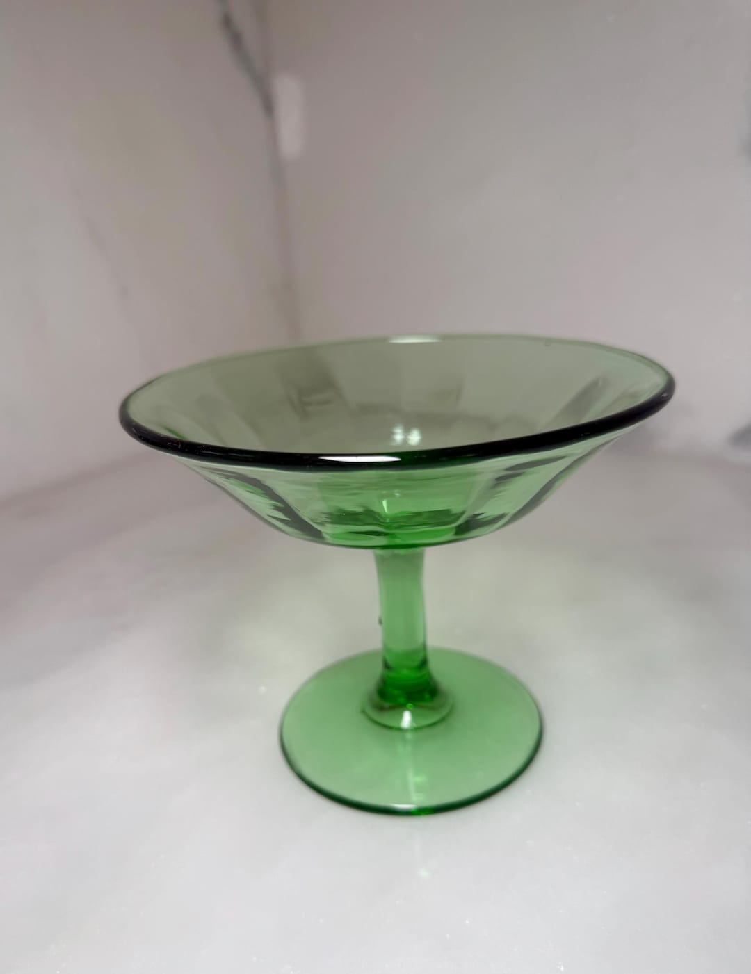 Vintage Green Depression Glass Compote Dish, Footed Candy Bowl - Etsy