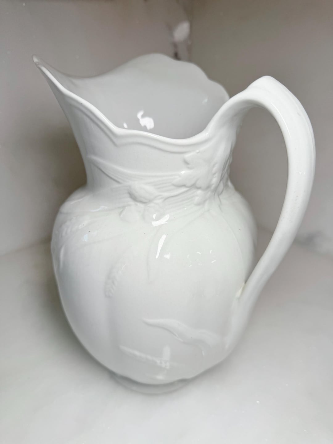 Large Ironstone Pitcher Antique Wood & Sons English Ironstone Pitcher ...