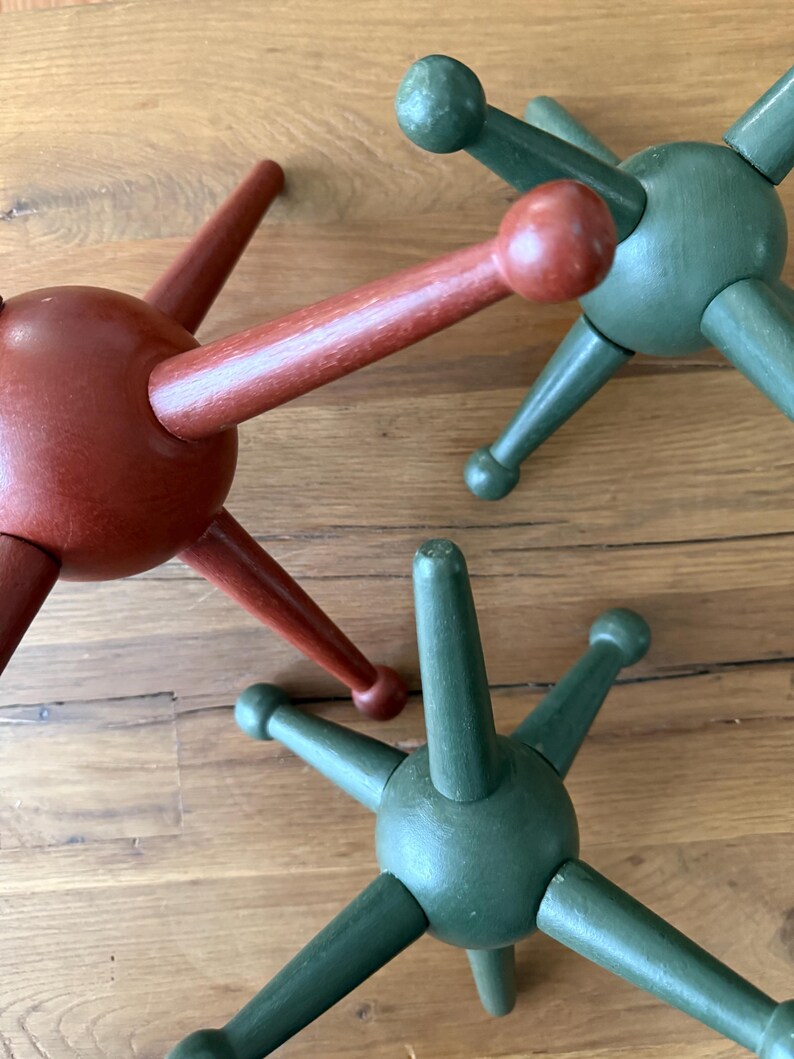 Mid Century Modern Jax Jacks Sculptures Large Atomic Age Eclectic Decor ...