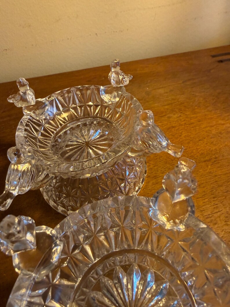 Vintage Crystal Dishes From the "byrdes" Collection by Hofbauer Crystal ...