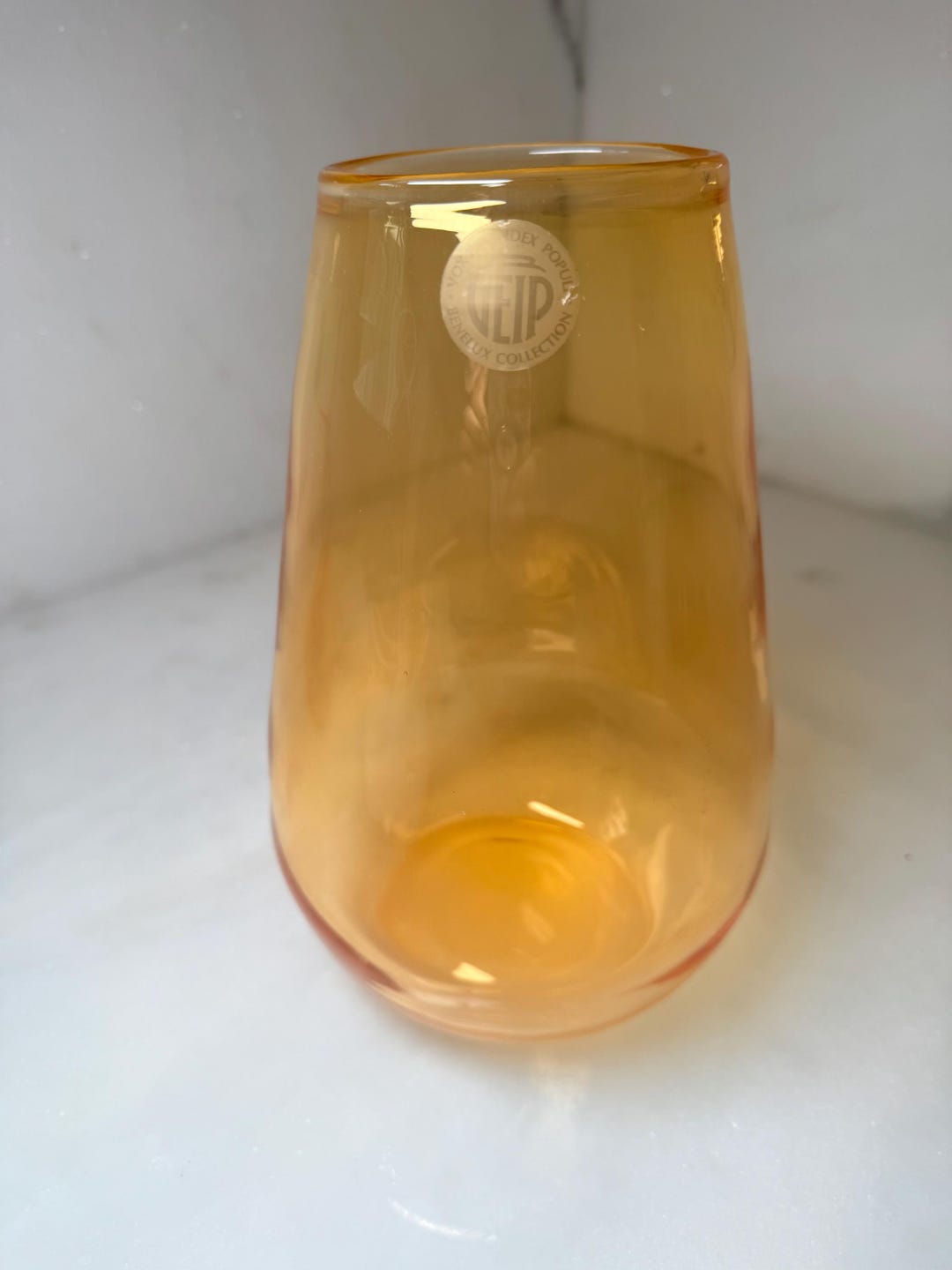 Mid Century Modern Tangerine Orange Hand Blown Glass Vase – VEIP Vox ...