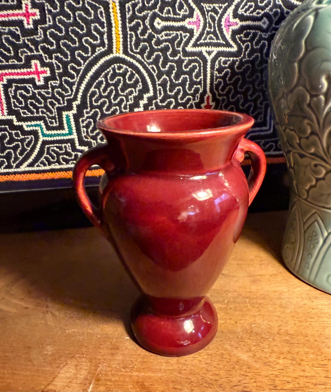Vintage Art Deco Vase Dark Red 5 Inches Tall Circa 1930s 1940s Eclectic ...