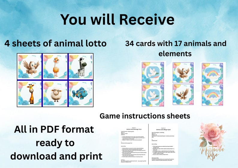 Noah’s Ark Bible Games for Kids | 3-in-1 Printable Set | Memory + Lotto ...
