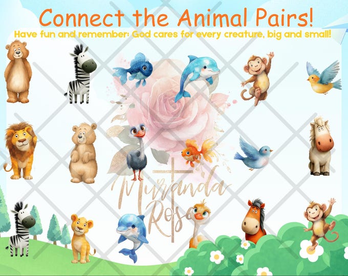 Noahs Ark Animal Matching Printable • Montessori Printable ...