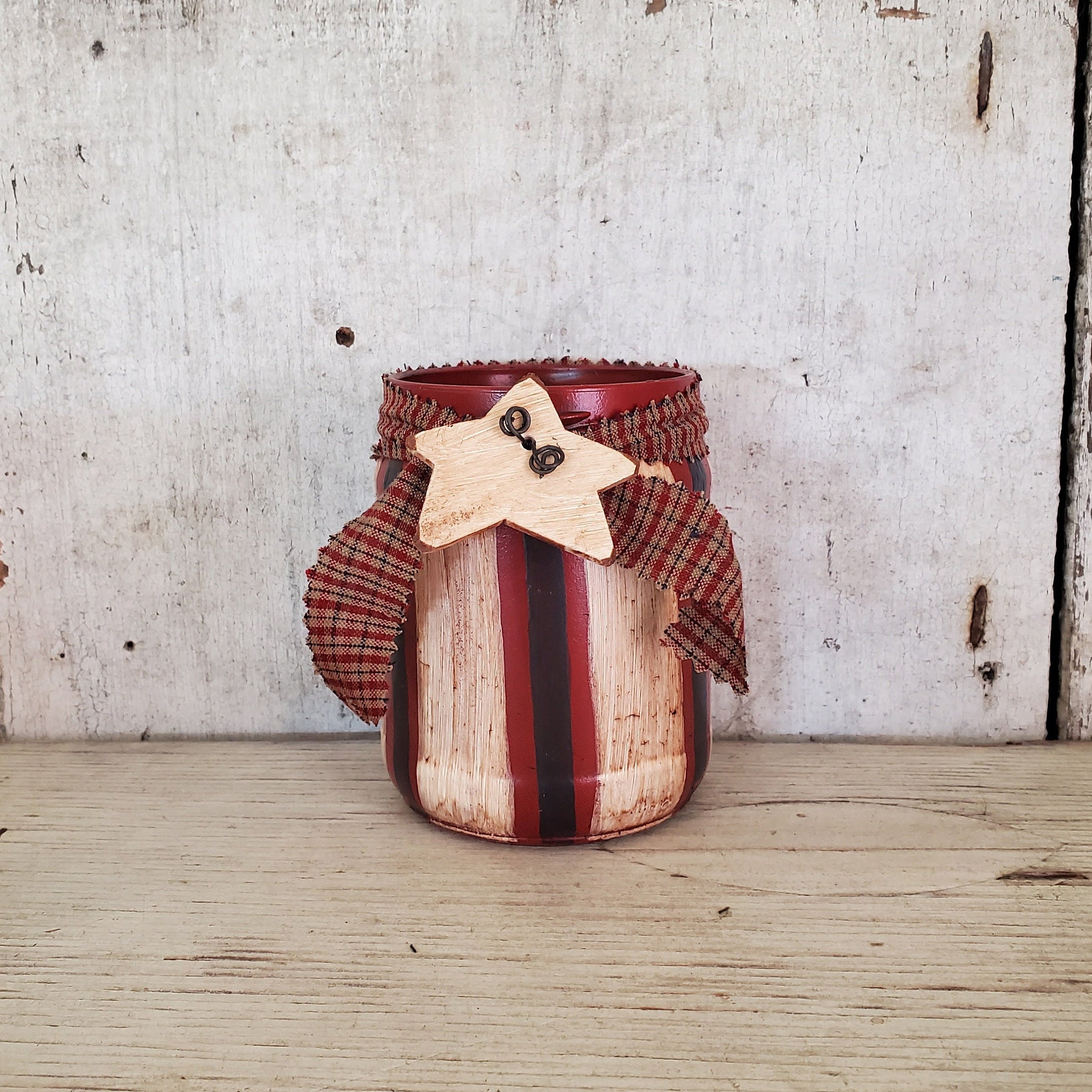 Americana Modern Jar Country Décor Primitive Americana | Etsy