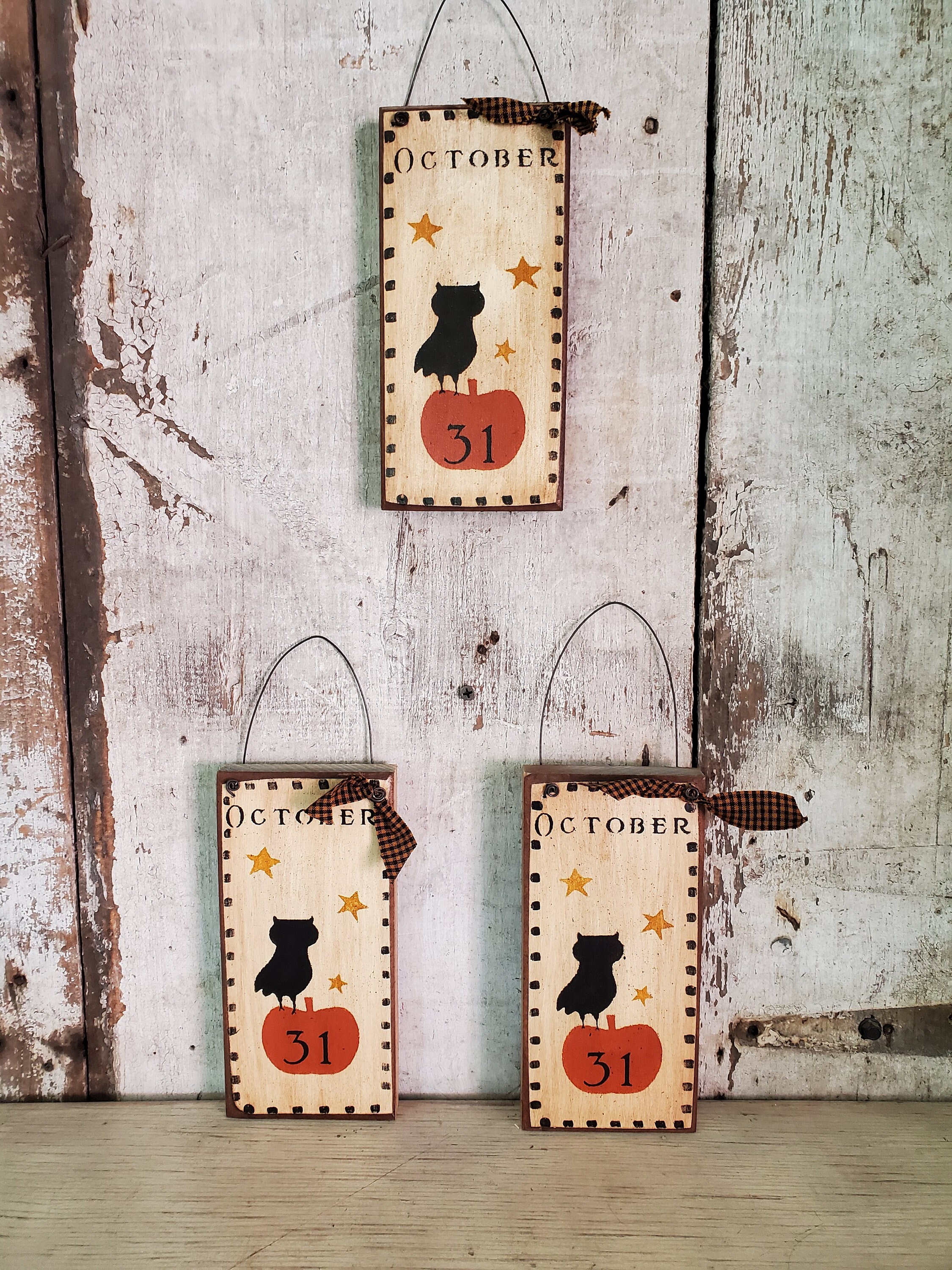 Primitive Halloween Wood Sign Primitive Fall Country | Etsy