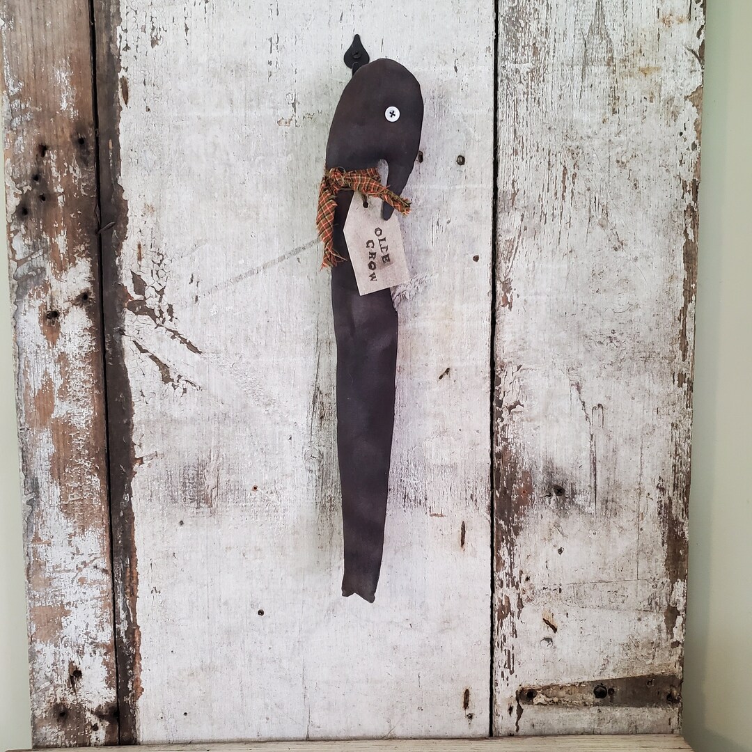 Primitive Cloth Crow Rustic Cloth Crow Crow for Wreath Crow - Etsy