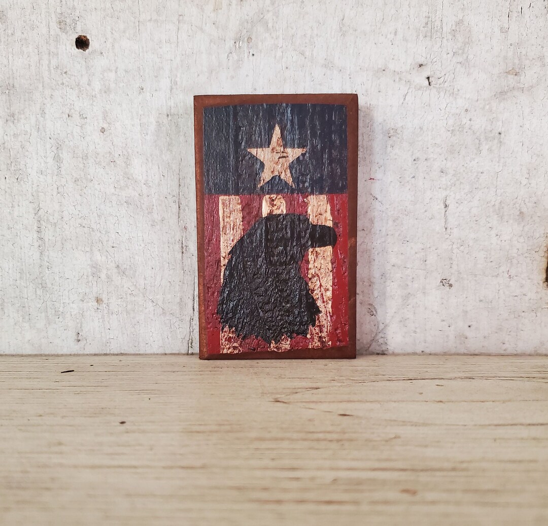 Primitive Americana Wood Flag Patriotic Stars and Stripes 4th of July ...