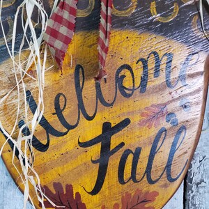 Primitive Fall Acorn Rustic Fall Wood Sign Fall Acorn Hand Painted ...