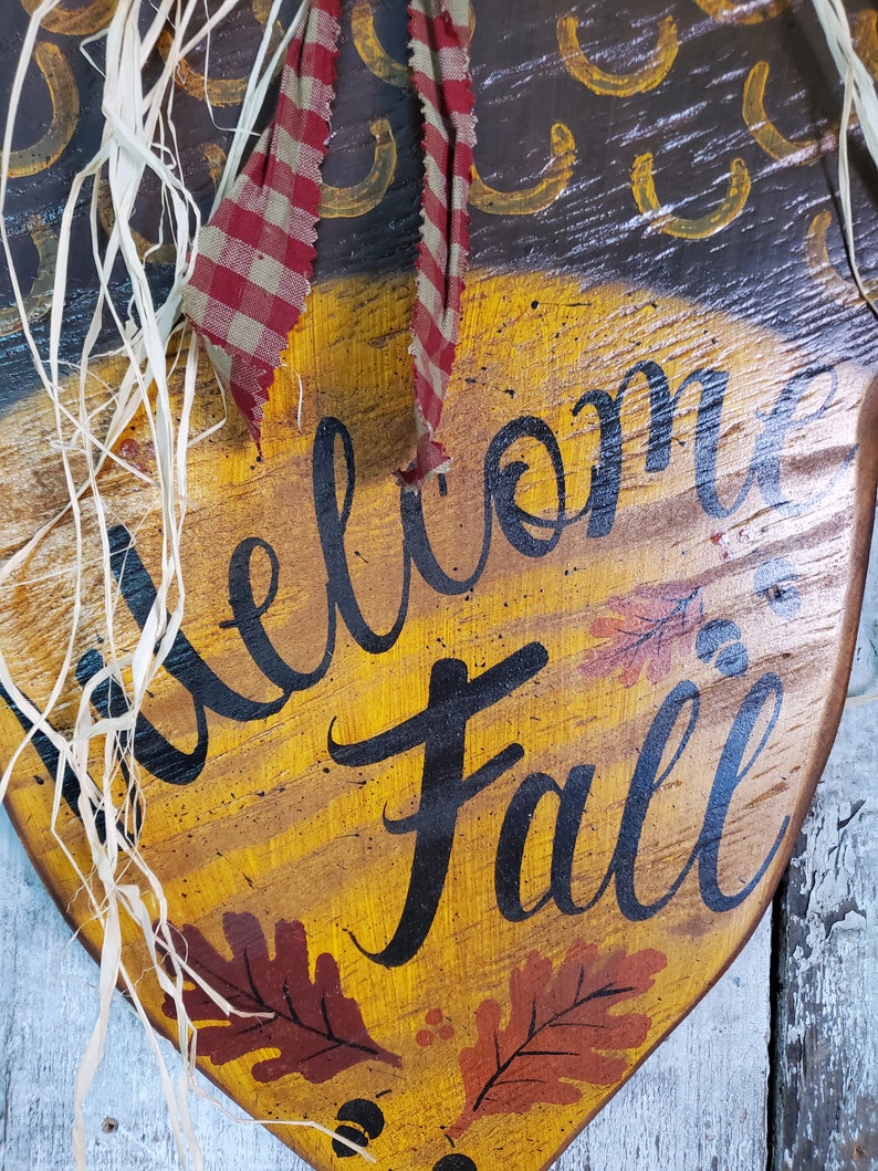Primitive Fall Acorn Rustic Fall Wood Sign Fall Acorn Hand - Etsy