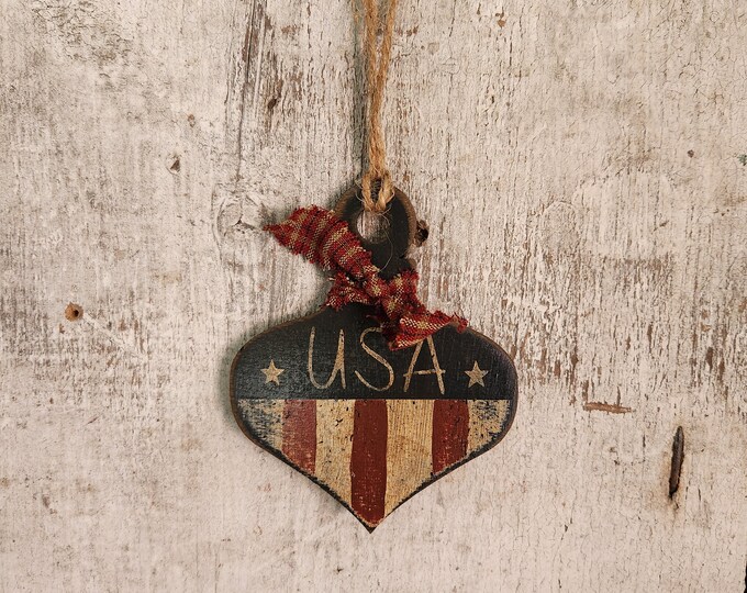 Rustic Americana Summer Décor Christmas Ornament Primitive Ornament ...