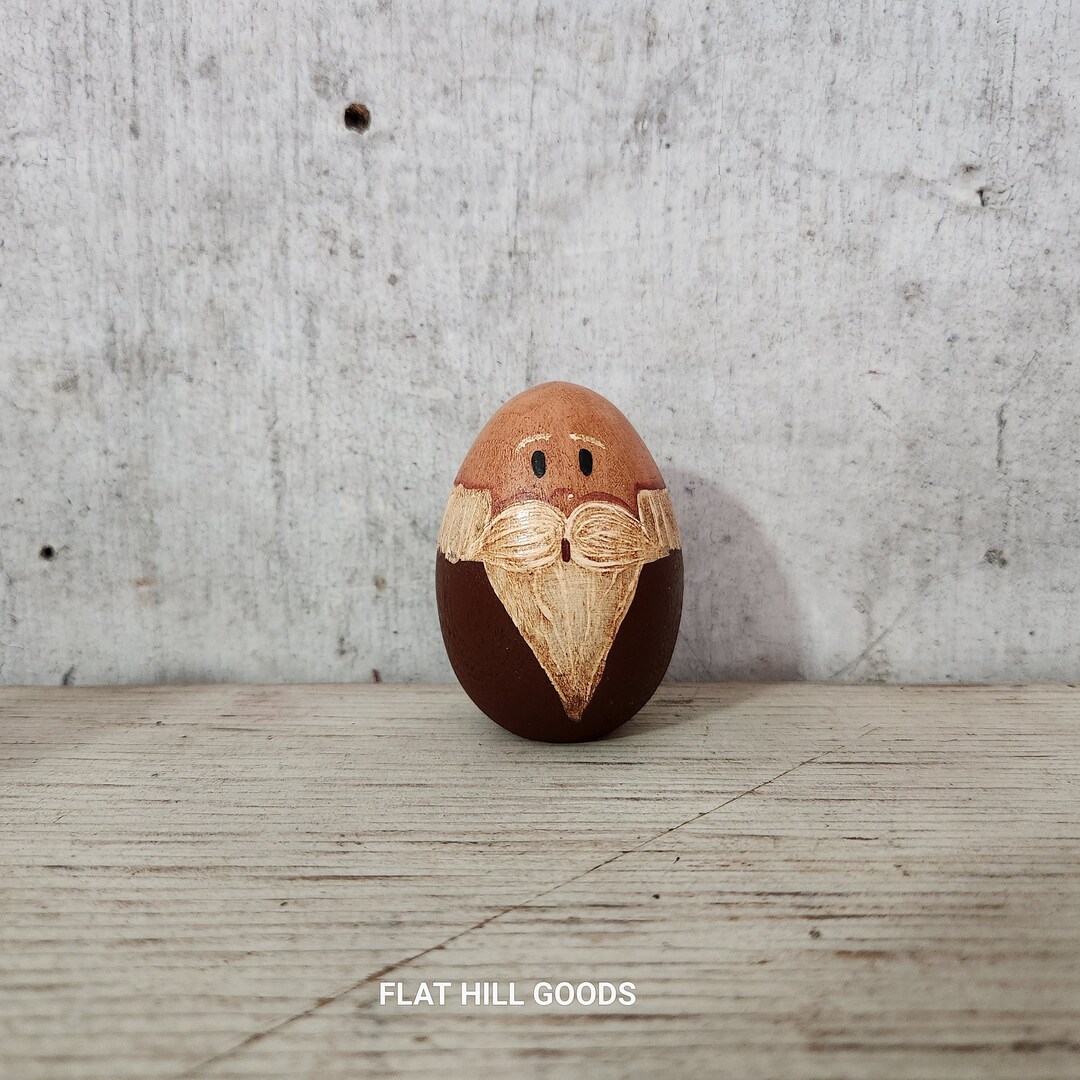 Rustic Santa Egg Bald Santa Painted Santa Primitive Christmas Rustic ...