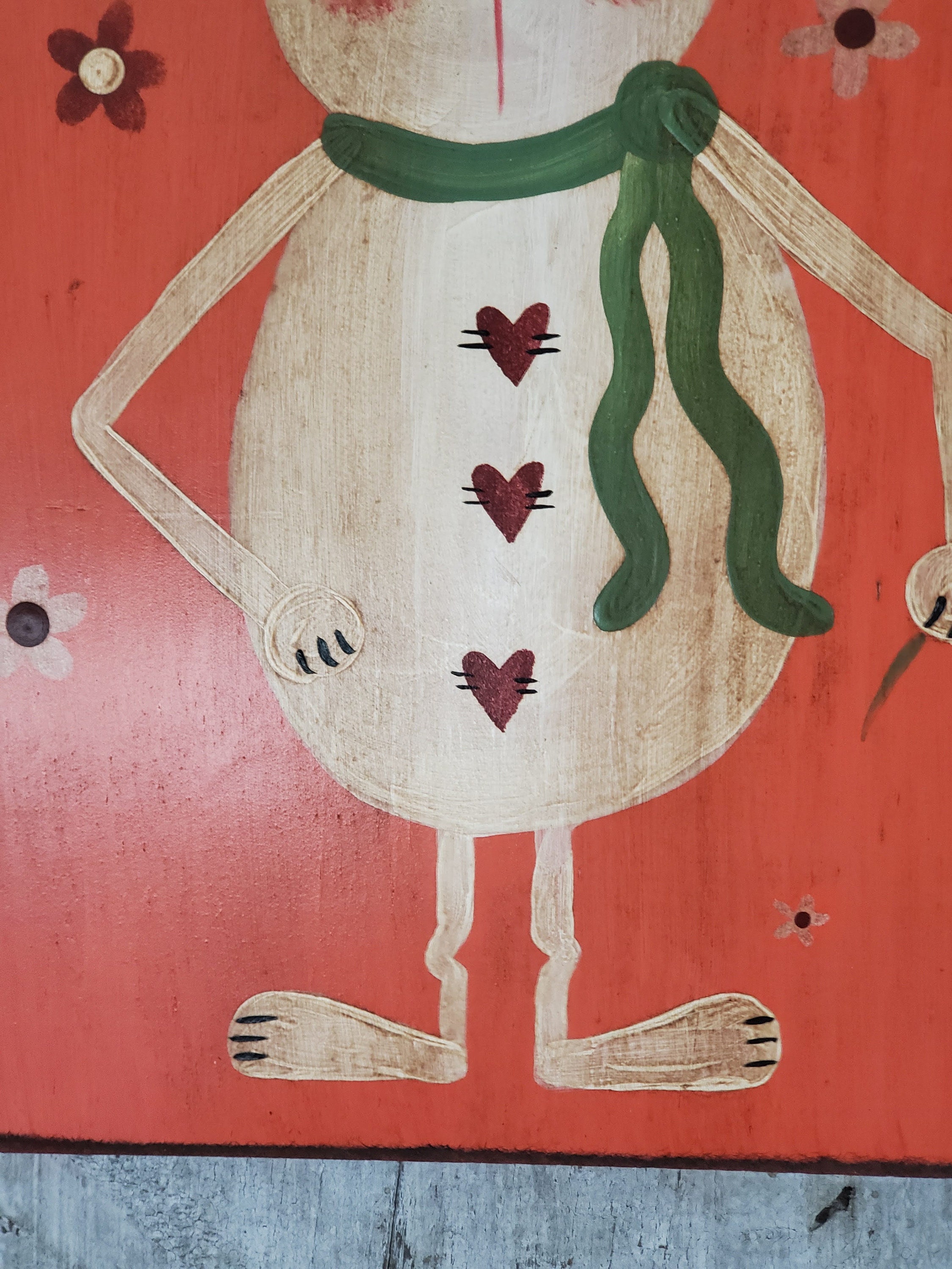 Primitive Hand Painted Wood Bunny Sign Primitive Rabbit Spring | Etsy