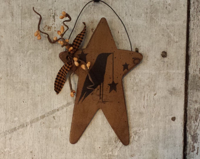 Primitive Country Fall Decor, Crow, Star, Primitive Fall Decor ...