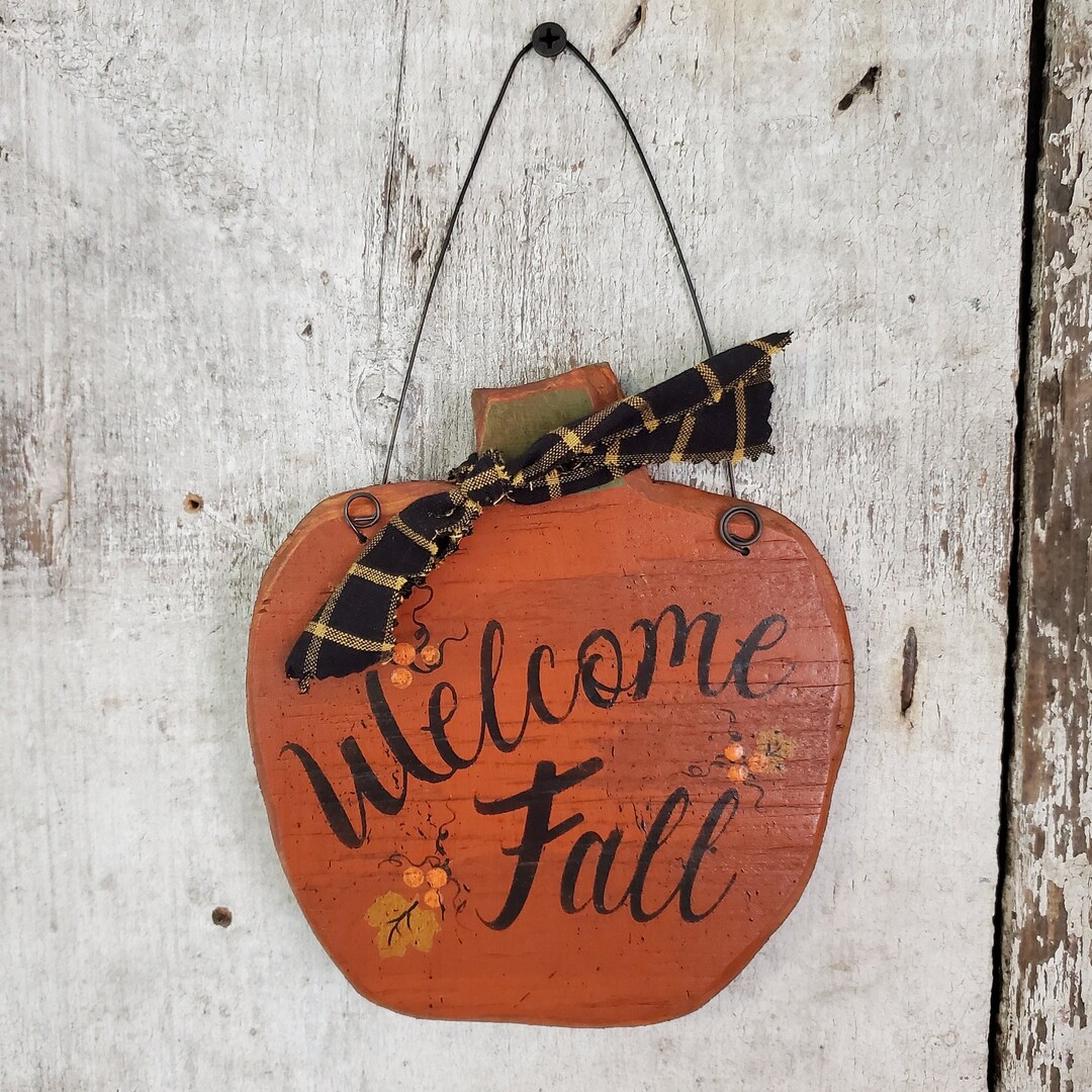 Primitive Country Fall Decor Primitive Pumpkin Rustic Fall Decor ...
