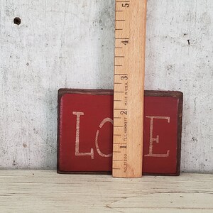 Primitive Valentines Day LOVE Painted Wood Sign February Decor - Etsy