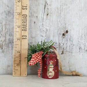 Snowman Bell Primitve Snowman Primitive Christmas Hand Painted Bell ...