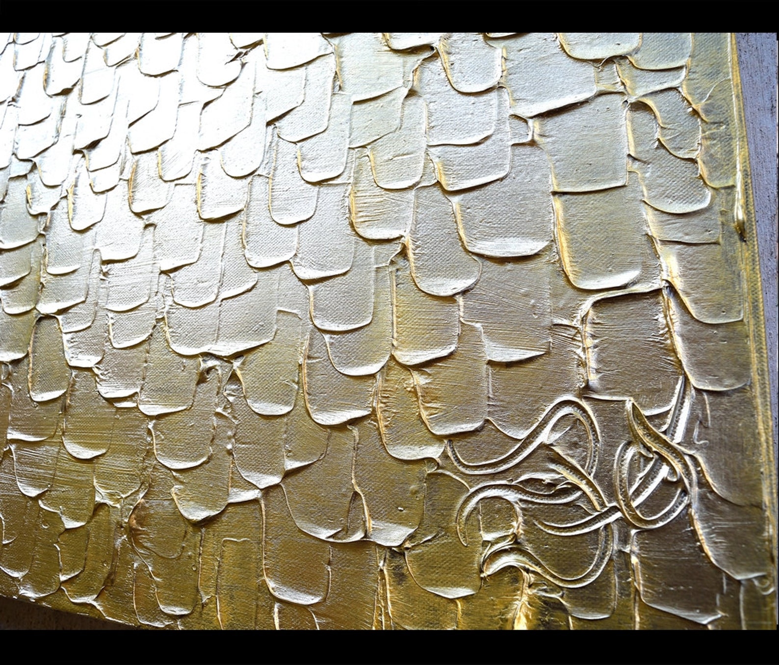 Golden Large Set Metallic Abstract Painting Art Canvas Hand - Etsy