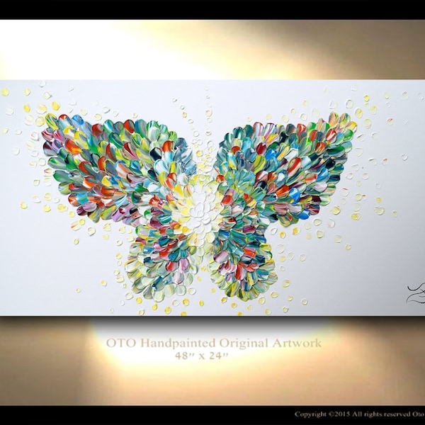 Butterfly Textured Painting - Etsy