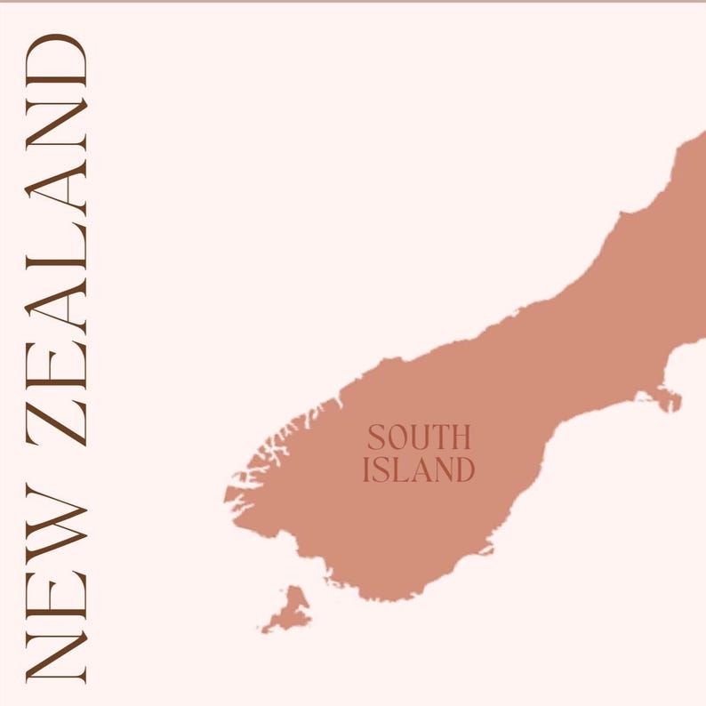 ECE Poster - Map of New Zealand - Etsy
