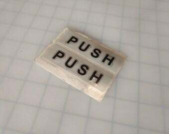 Push decal / pull decal / double sided / push pull vinyl / push vinyl ...