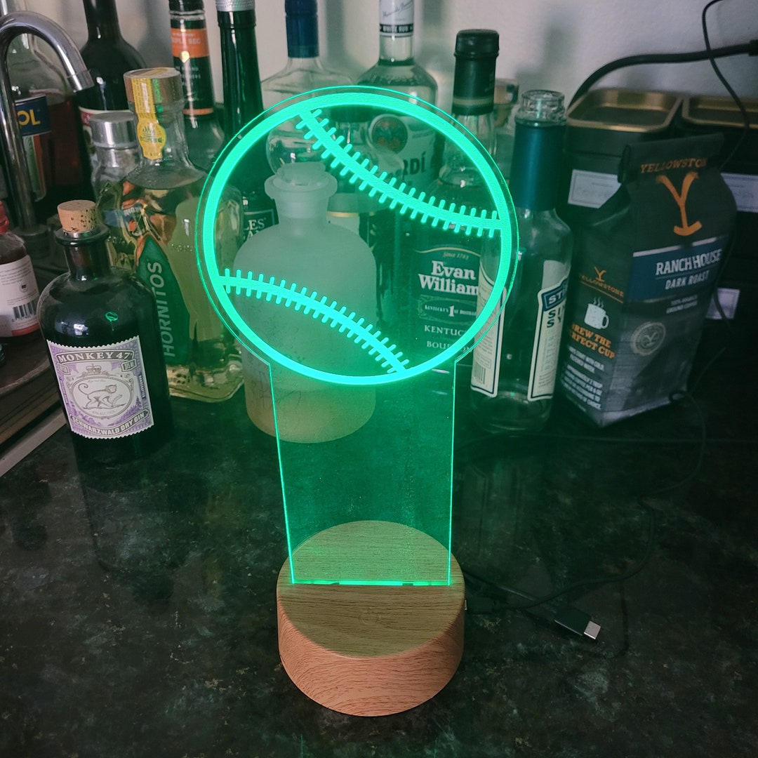 Baseball LED Light With Possible Customized With Name - Etsy